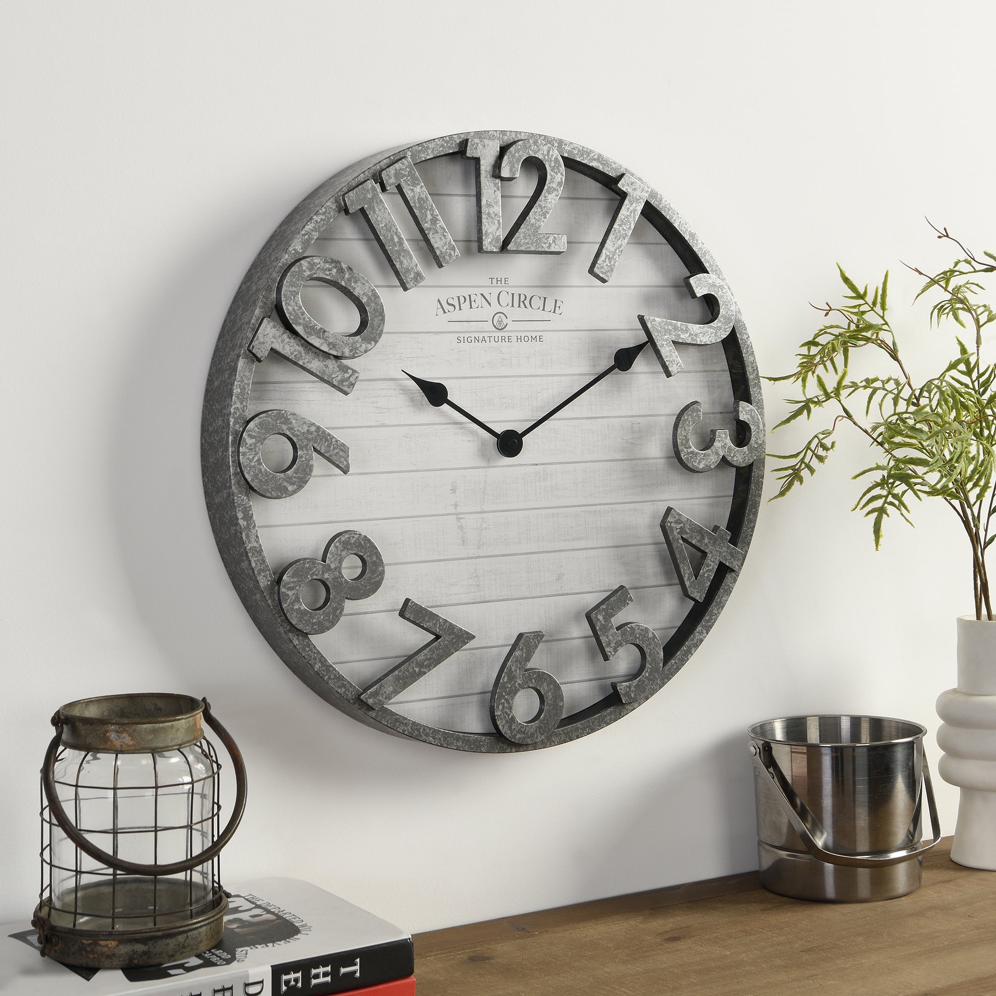Talia Wall Clock, Silver 18 Inch – The Aspen Circle
